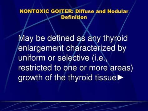 Ppt Simple Nontoxic Goiter Diffuse And Multinodular Powerpoint Presentation Id