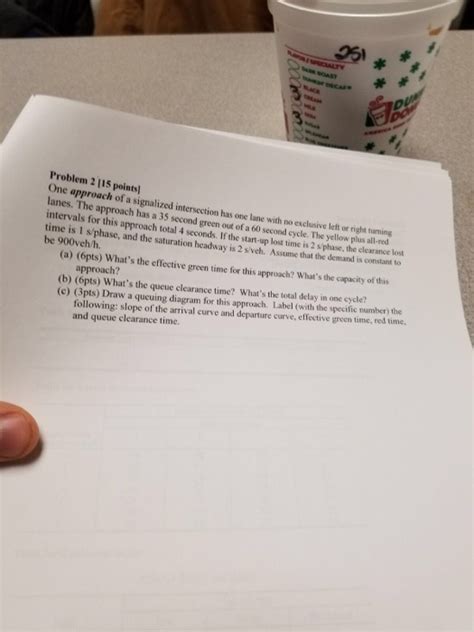 Solved Problem Points One Approach Of A Signalized Chegg