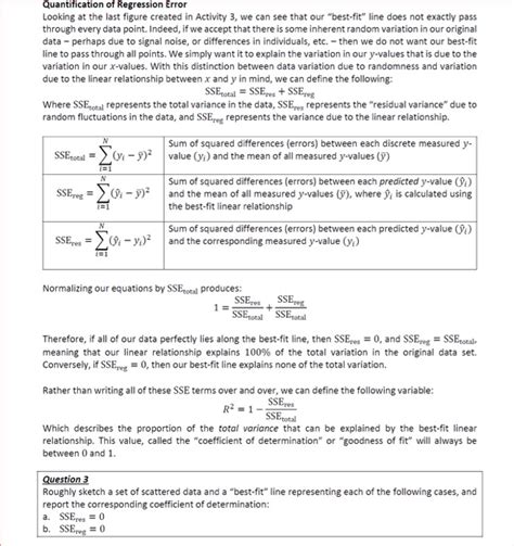 Solved Quantification Of Regression Error Looking At The