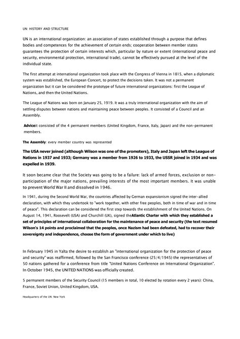 Solution Un History And Structure Studypool