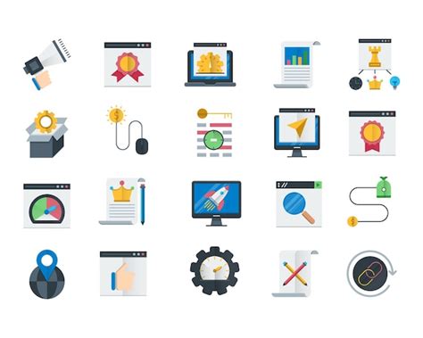 Premium Vector Set Of Search Engine Optimization Icons Simple Mono