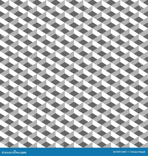 Geometric Cube Seamless Pattern Fashion Graphic Design Vector