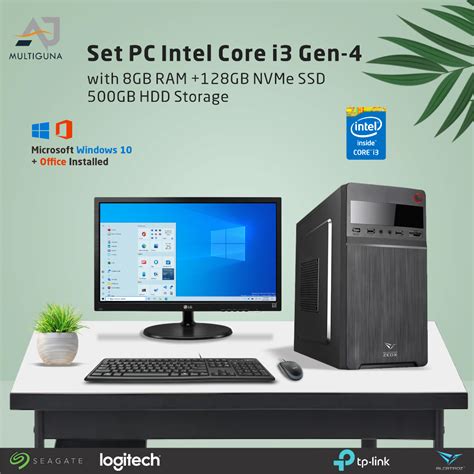 Jual Set Pc Komputer Intel Core I Gen Ram Gb Ssd Rakitan Office Shopee Indonesia
