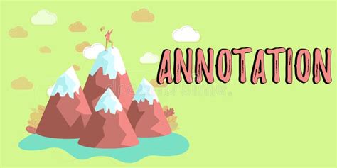 Hand Writing Sign Annotation Business Concept Note Added By Way Of