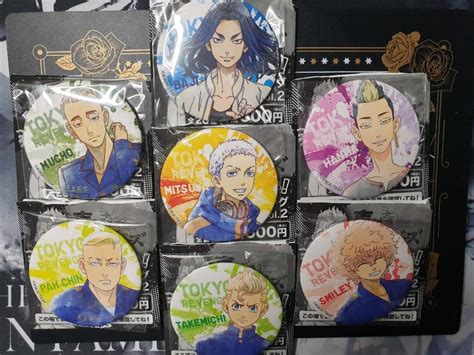 WTS WTT Tokyo Revengers Kuji Badges Baji Takemichi Mitsuya Pah
