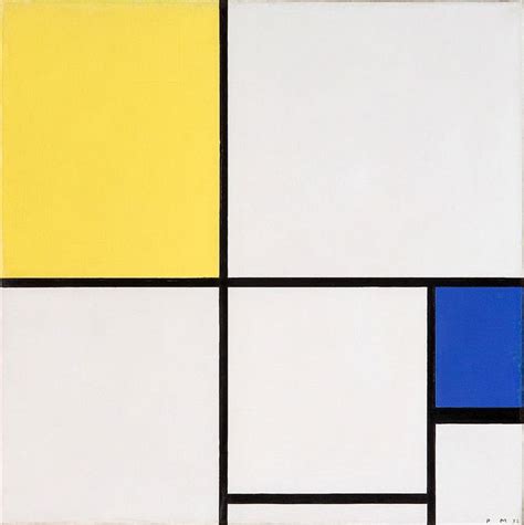 Piet Mondrian Composition With Yellow And Blue 1932