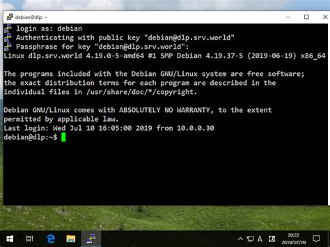 Debian 10 Buster SSH Server SSH Key Pair Authentication Server World