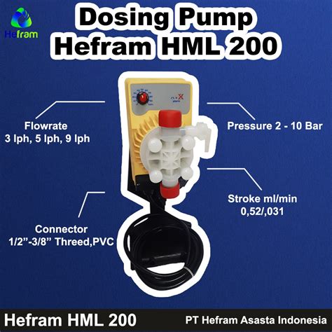 Dosing Pump Chlorine — Hefram Hml 200 Ikhsanhefram Medium