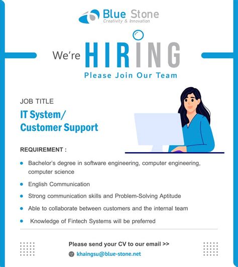 Blue Stone Solution Co Ltd On Linkedin Job Opening It System