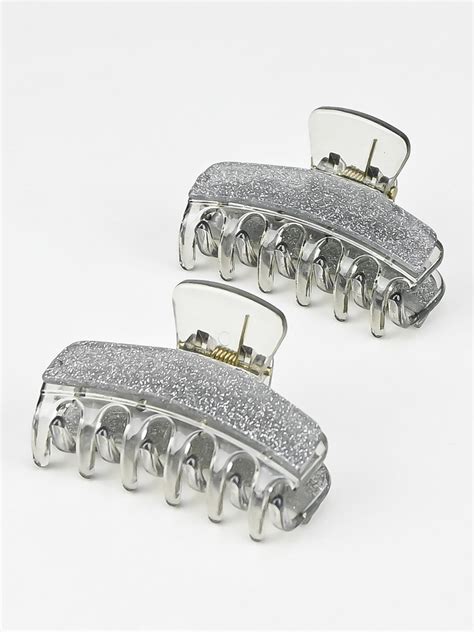 Маленькие крабы заколки блестящие для девочек набор 2 штуки блестящие