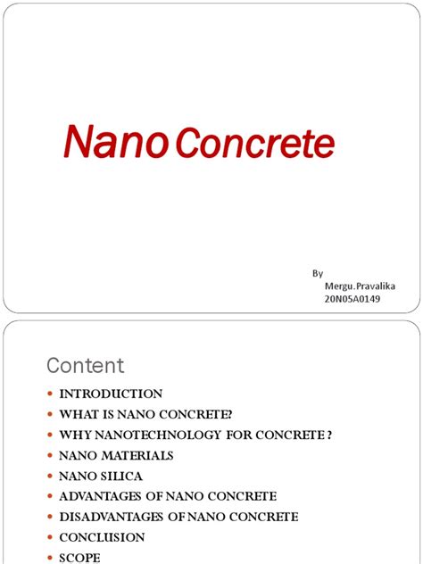 Civil Nano Concrete Pdf Concrete Nanotechnology