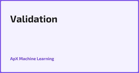 Validation And Cross Validation Methods