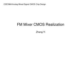 Ppt Analog Integrated Circuit Design Analog Cmos Circuit Design