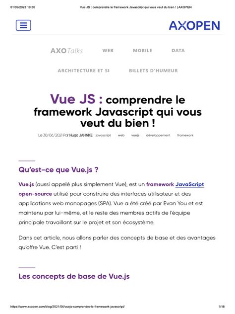 Vue Js Comprendre Le Framework Javascript Qui Vous Veut Du Bien