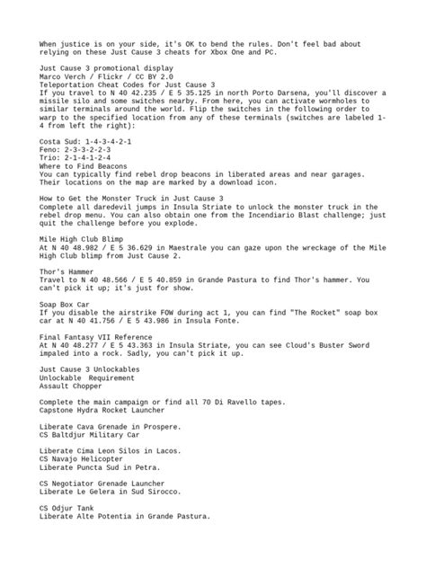 Just Cause 3 Cheats Pdf Projectile Weapons Ballistics