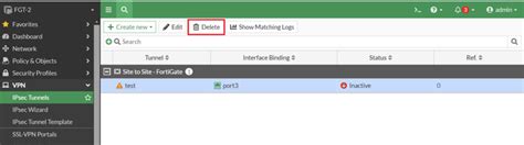 Technical Tip How To Delete An Ipsec Tunnel In Fo Fortinet Community