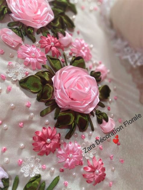 Pin by Zara Décoration Florale on draps florale Ribbon embroidery