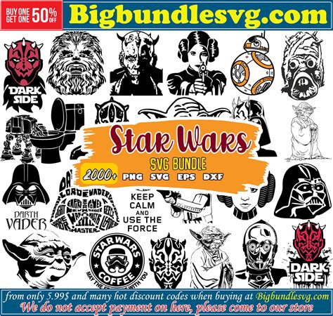 Star Wars Svg Bundle 1600 Star Wars Files Star Wars Cut Fi Inspire