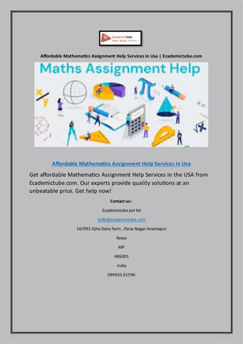 Ppt Affordable Mathematics Assignment Help Services In Usa