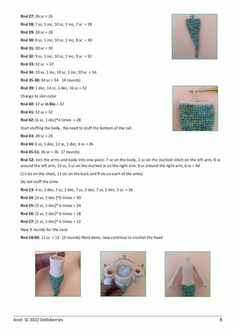 Ariel Doll English Pattern