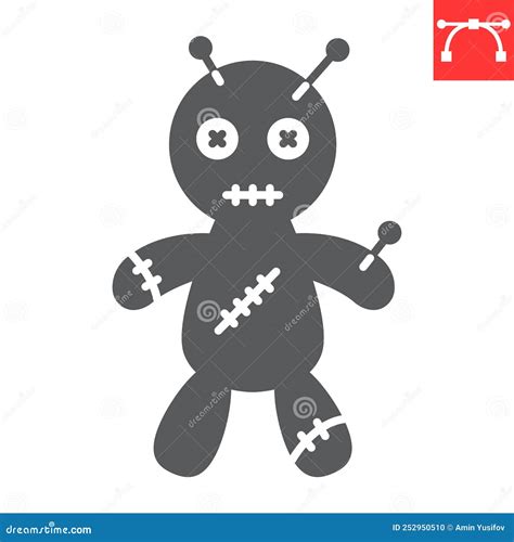 Voodoo Doll Glyph Icon Stock Vector Illustration Of Voodoo 252950510