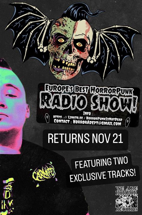 Horrorpunks Not Dead Radio Show Set To Return It Began As A Week Off