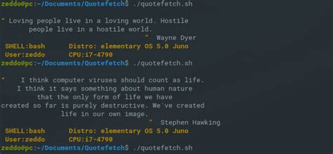 Oc Ive Created This Quote Fetch Script Runixporn