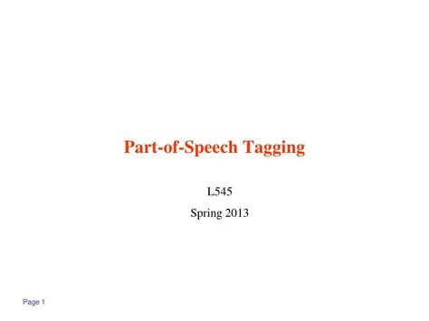 Ppt Part Of Speech Tagging Powerpoint Presentation Free Download