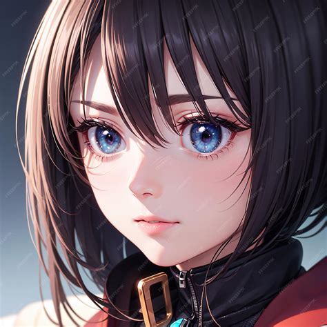 Premium Photo Cute Girl Short Hair Anime Scifi Background Generative