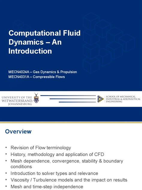 Lecture 1 Cfd Theory Pdf Fluid Dynamics Computational Fluid Dynamics