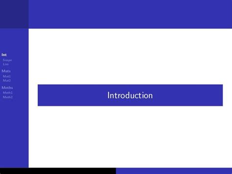 Beamer Change Section Subsection Pages TeX LaTeX Stack Exchange