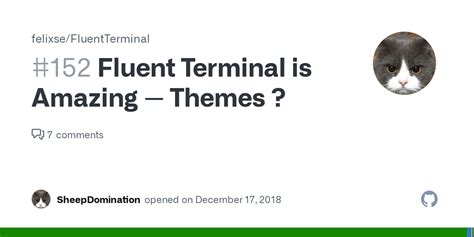 Fluent Terminal Is Amazing Themes · Issue 152 · Felixse