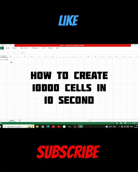 How To Select 10000 Cells In 10 Seconds Msexceltutorials Msexcelfullcourse