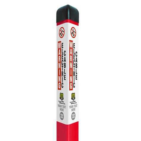 Custom Warning Buried Fiber Optic Cable Triangular Marker