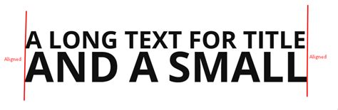 Formatting Two Texts With The Same Width On Two Different Lines But