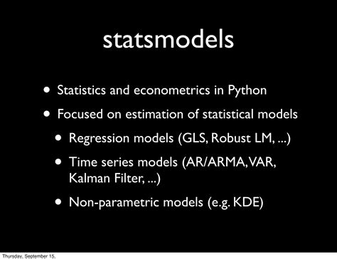 Data Analysis And Statistics In Python Using Pandas And Statsmodels
