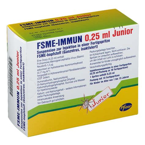 Fsme Immun 0 25ml Jun O Ka 10 St Mit Dem E Rezept Kaufen Shop Apotheke