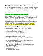Lab4 Pdf Lab 4 Page 1 ITSE 1359 Lab 4 Assignment Refer To Ch 3