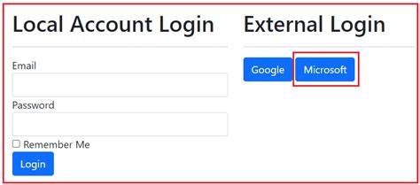 Microsoft External Authentication In Aspnet Core Mvc Dot Net Tutorials