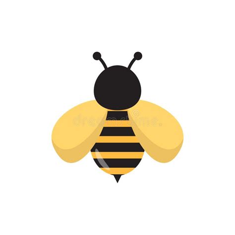 Simple Bee Vector Illustration With A Flat Style Isolated On White