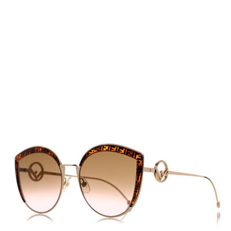 Fendi Metal Acetate F Is Fendi Ff Cat Eye Sunglasses Ff 0290s Gold