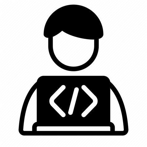 Developer Profession Laptop Programmer Coding Icon Download On