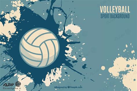 وکتور Eps و Ai والیبال شامل توپ والیبال و رنگ به صورت لایه باز 24445 رزتم