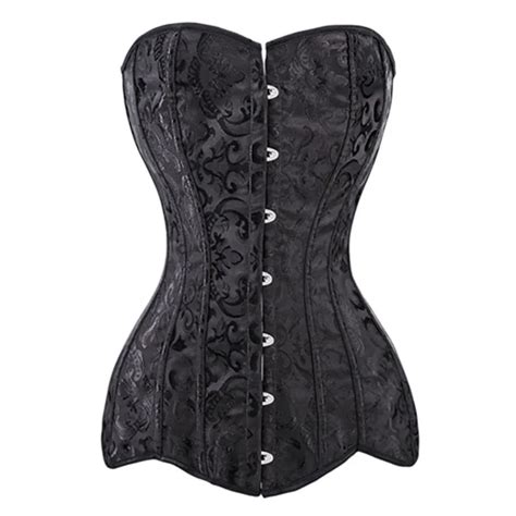 Black Leather Corset Top Underbust Bustiers Steampunk Gothic Slim Waist