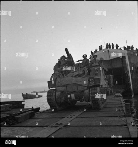 The British Army In Italy 1944 A Priest 105mm Self Propelled Gun Comes