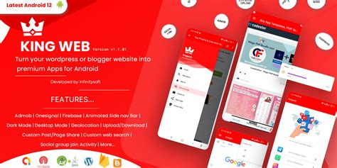 Kingweb Complete Android Webview Template By Devinfinitysoft Codester