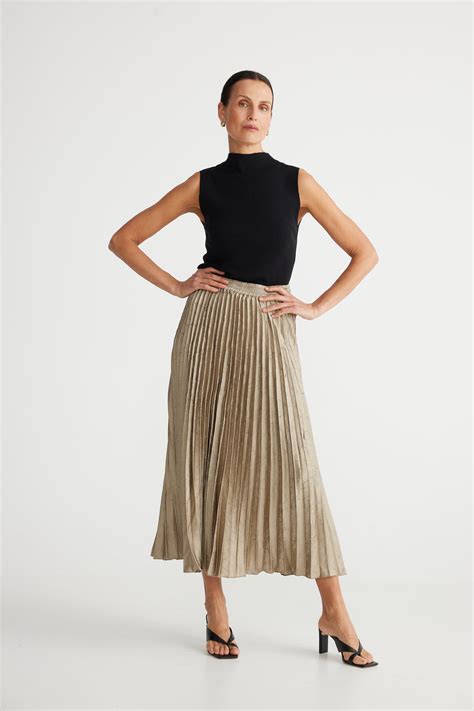 Sassi J Brave And True Alias Pleated Skirt Sassi J Fashion