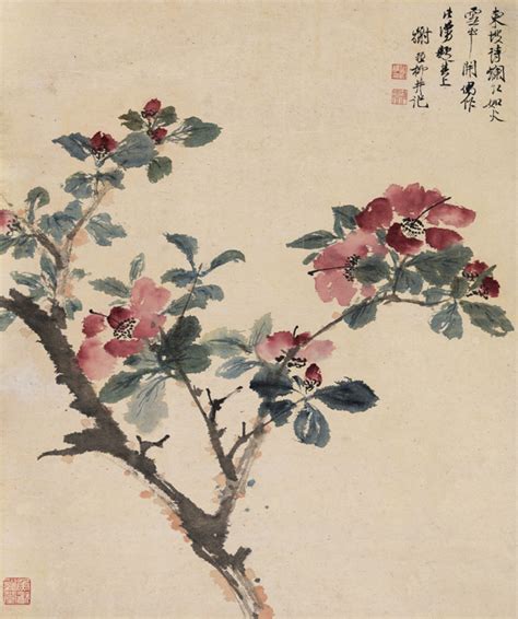 谢稚柳 《红山茶》