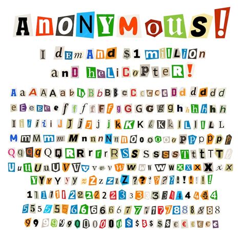 Premium Vector Anonymous Criminal Letters Cut From Newspapers