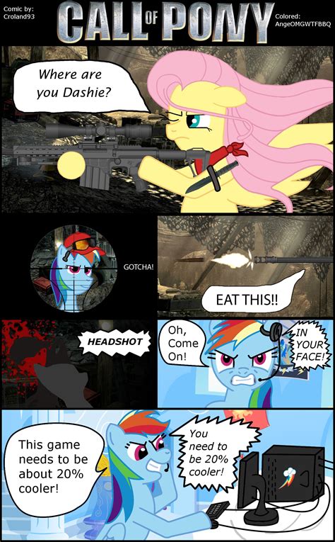 Call Of Pony Fluttershy Vs Rainbow Dash By Angeomgwtfbbq On Deviantart